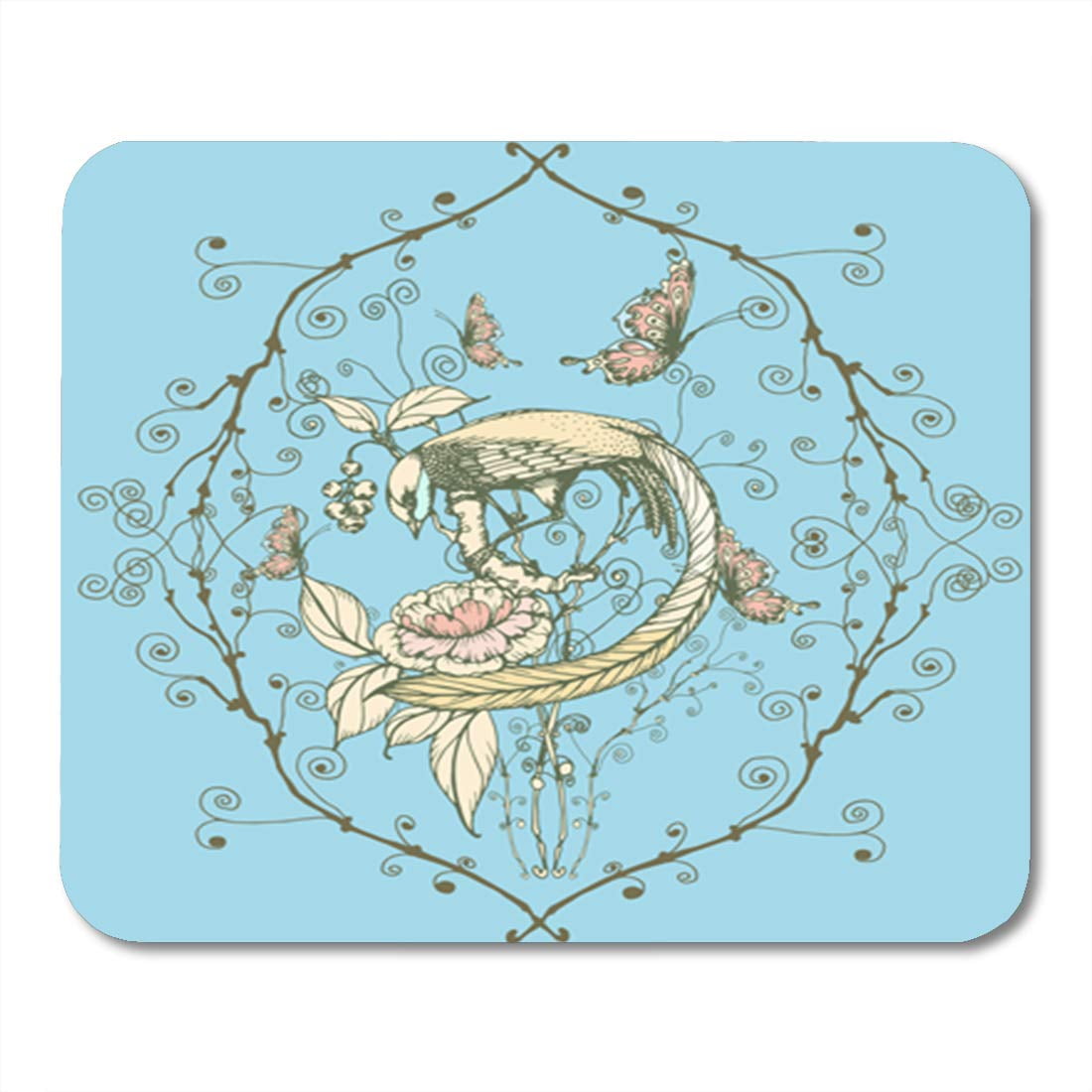 KDAGR Decorative Frame in The Chinoiserie Style with Peonies Dragonfly ...