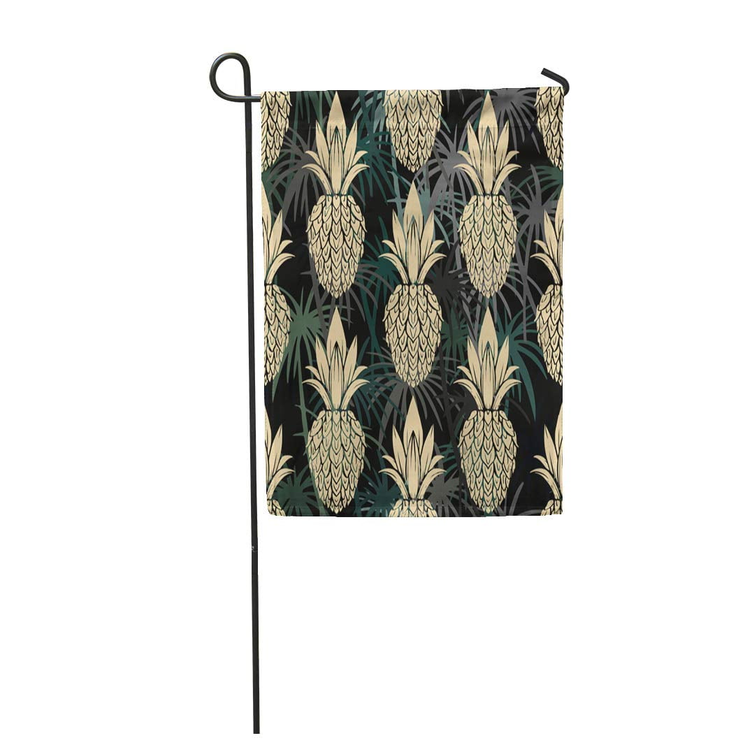 KDAGR Exotic Silhouettes Tropical Coconut Palm Trees and Pineapples ...