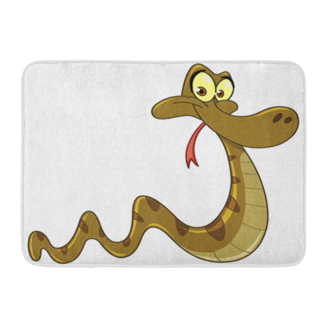 KDAGR Green Cobra Smiling Snake Jungle Cute Clipart Boa Doormat Floor ...