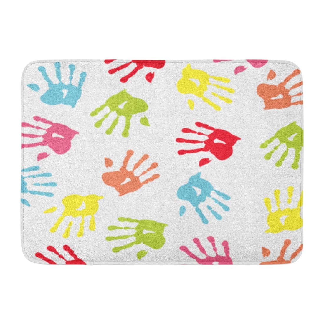 KDAGR Green Kid Colorful Handprint Pink Hand Boy Baby Pattern Little ...