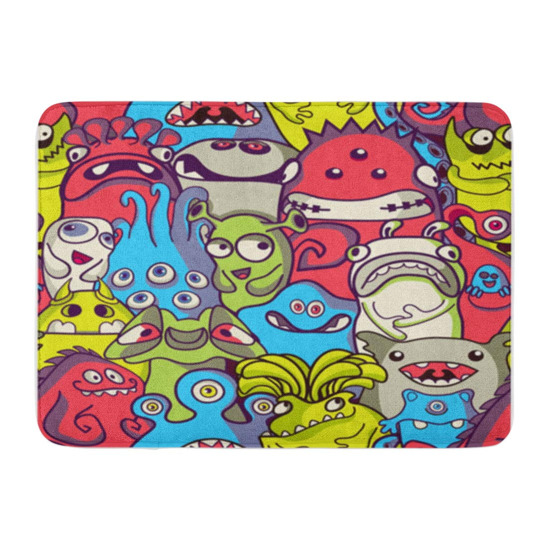KDAGR Green Pattern Alien and Monsters Cool Cartoon Funny Cute ...