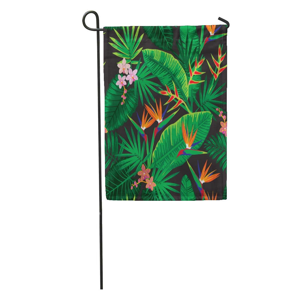 KDAGR Green Tropical Jungle Floral Pattern Beautiful Orchids and ...