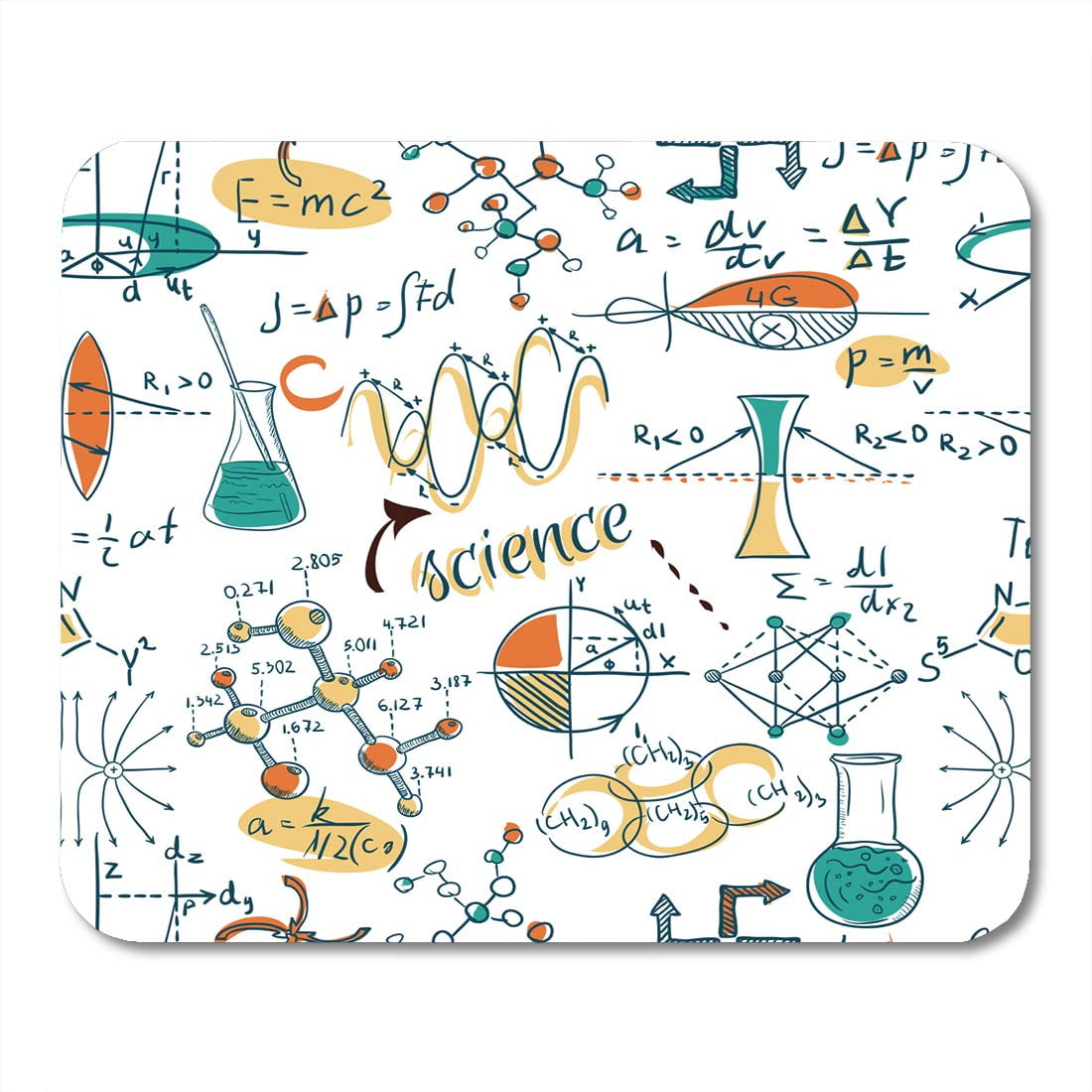 KDAGR Pattern Back to School Science Lab Doodle Vintage Sketches Old ...