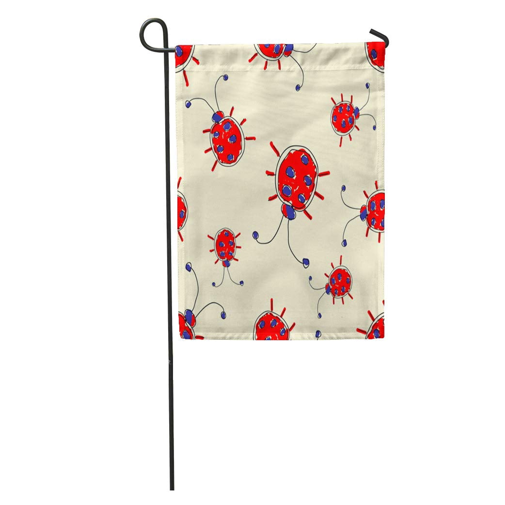 KDAGR Pattern Insect Cute Endless Childish Ladybugs Series of Doodle ...