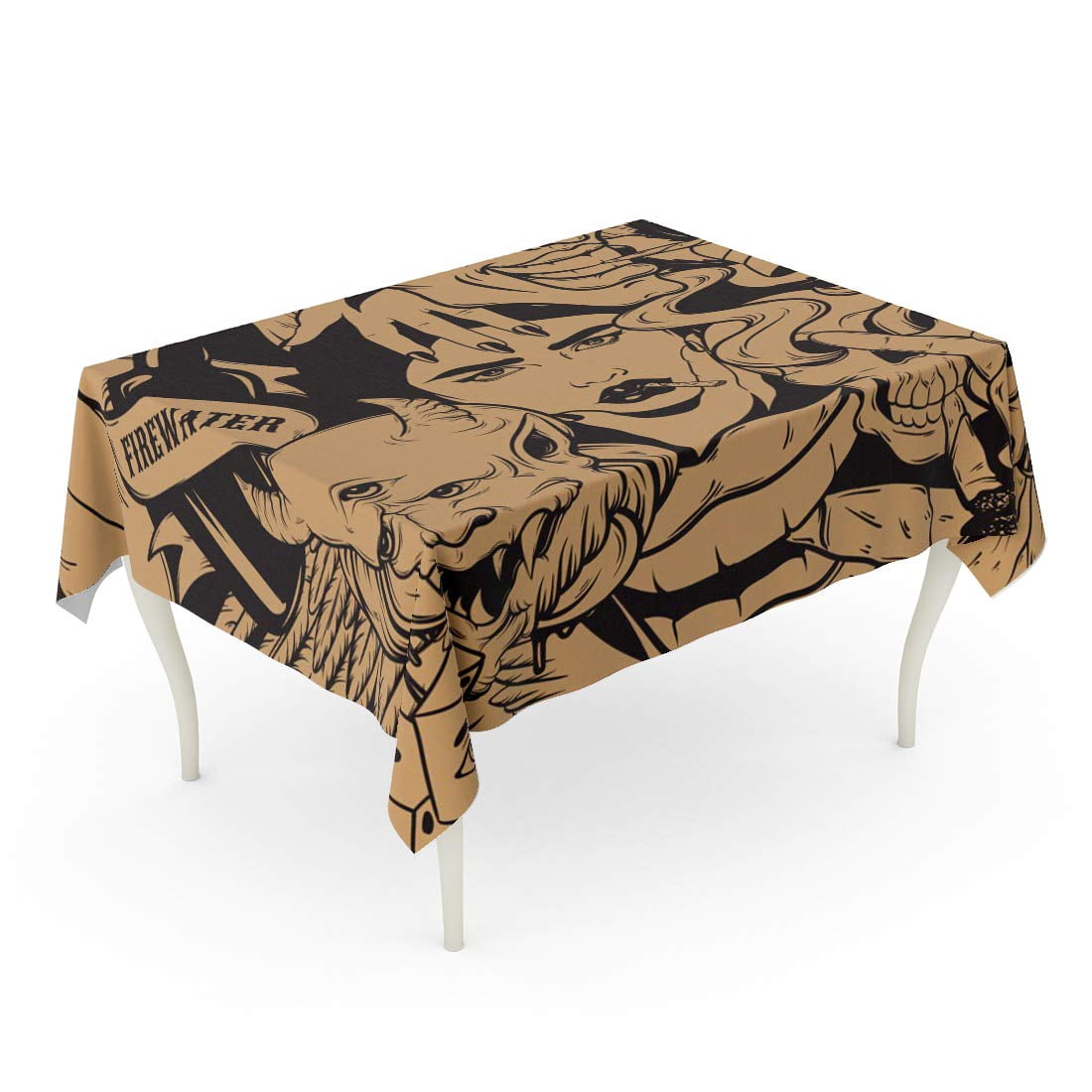 KDAGR Placard Pattern of Faces Mouth Human Skull Surreal Badge ...