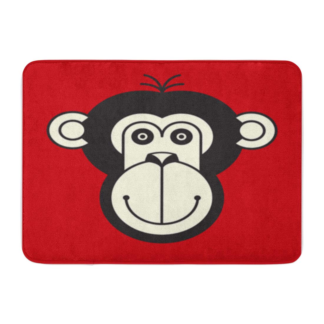 KDAGR Red Abstract Monkey Face Cartoon Logotype and Character Chimp ...