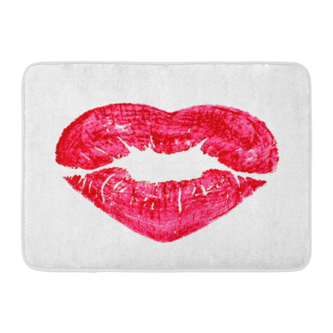 KDAGR Red Lipstick Heart Shape Kissing Lips Over Pink Makeup Kiss Love ...