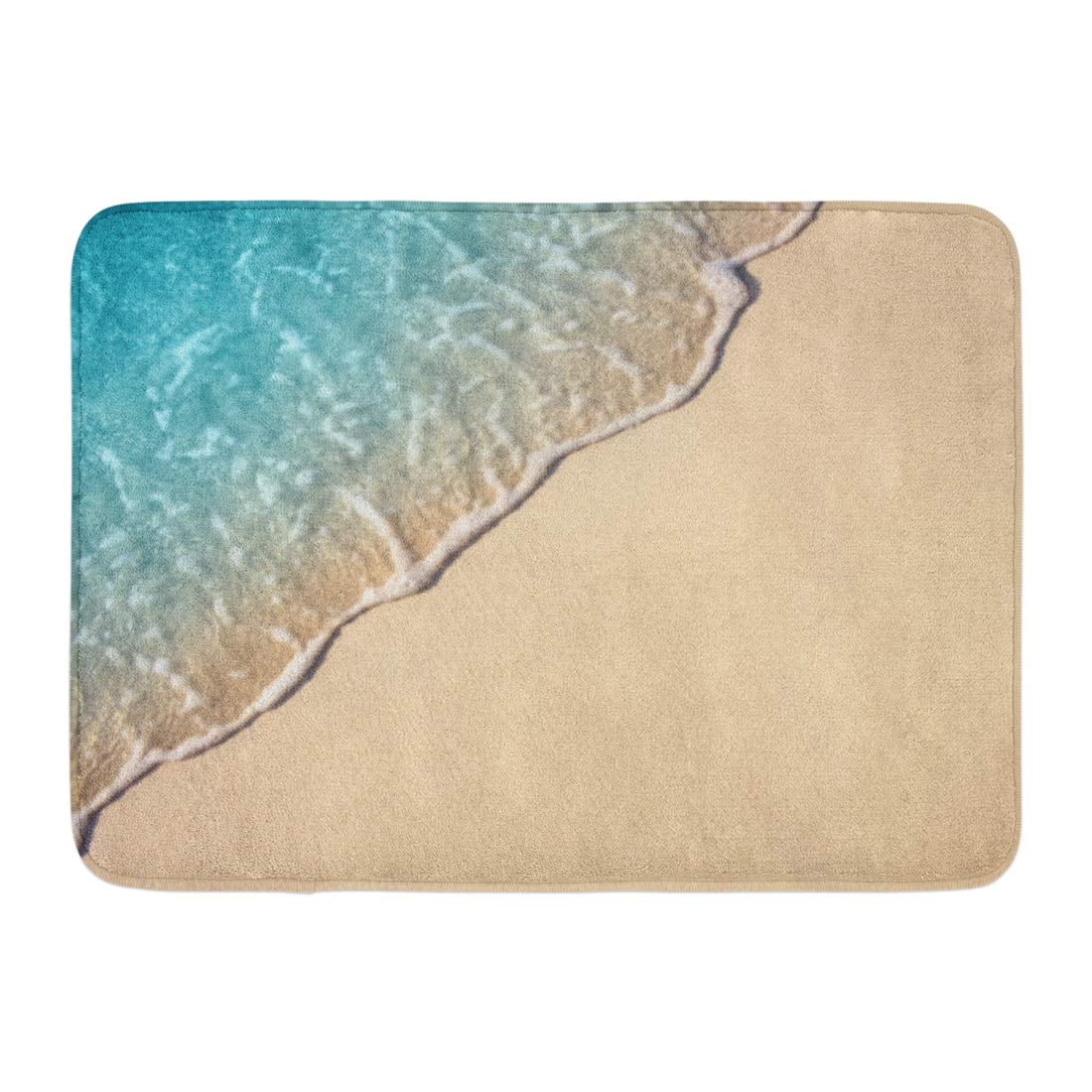 KDAGR Sand Wave of Blue Ocean on Sandy Beach Selective Focus Sea Water ...