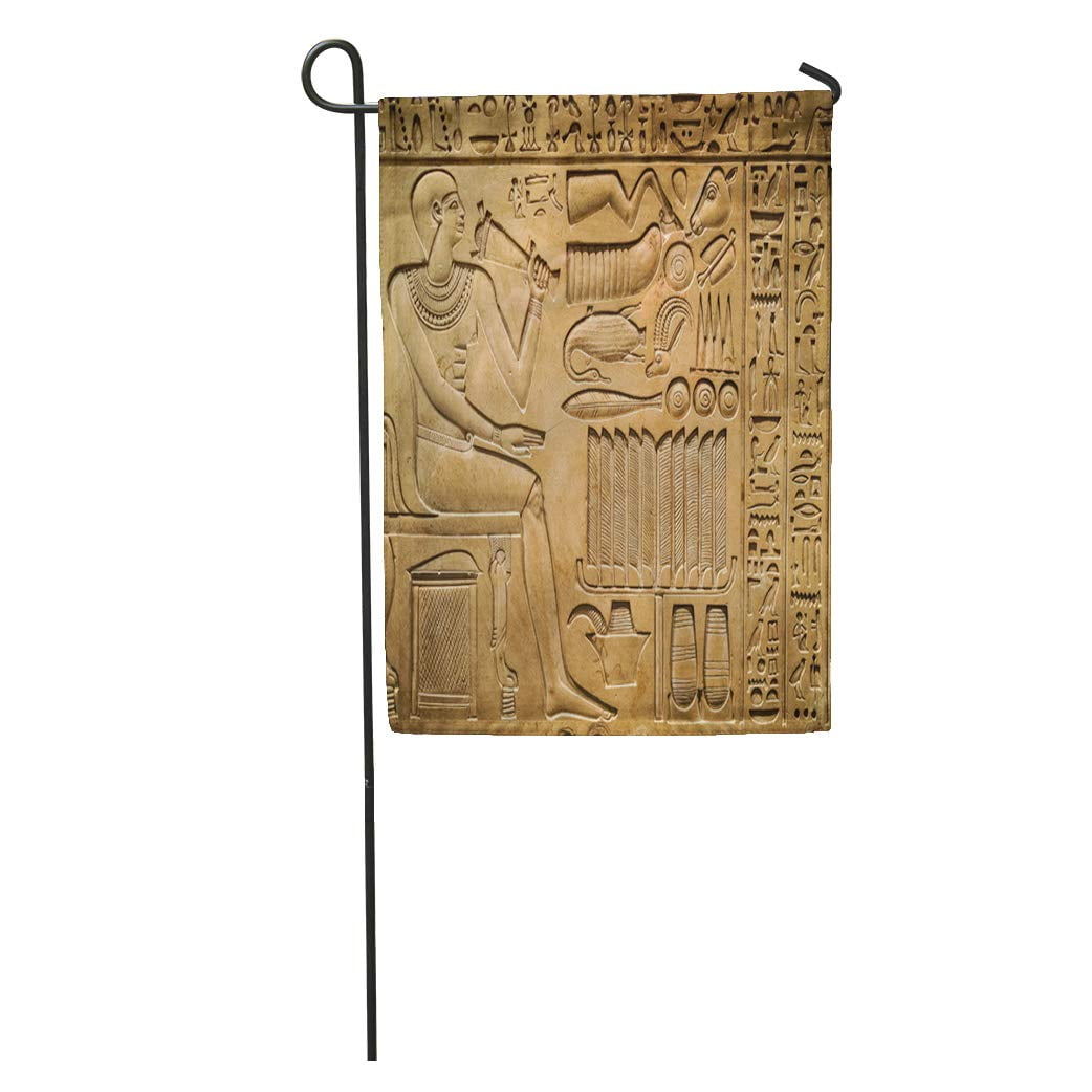 KDAGR Stone Ancient Egyptian Hieroglyph Depicting Pharaoh and Signs ...