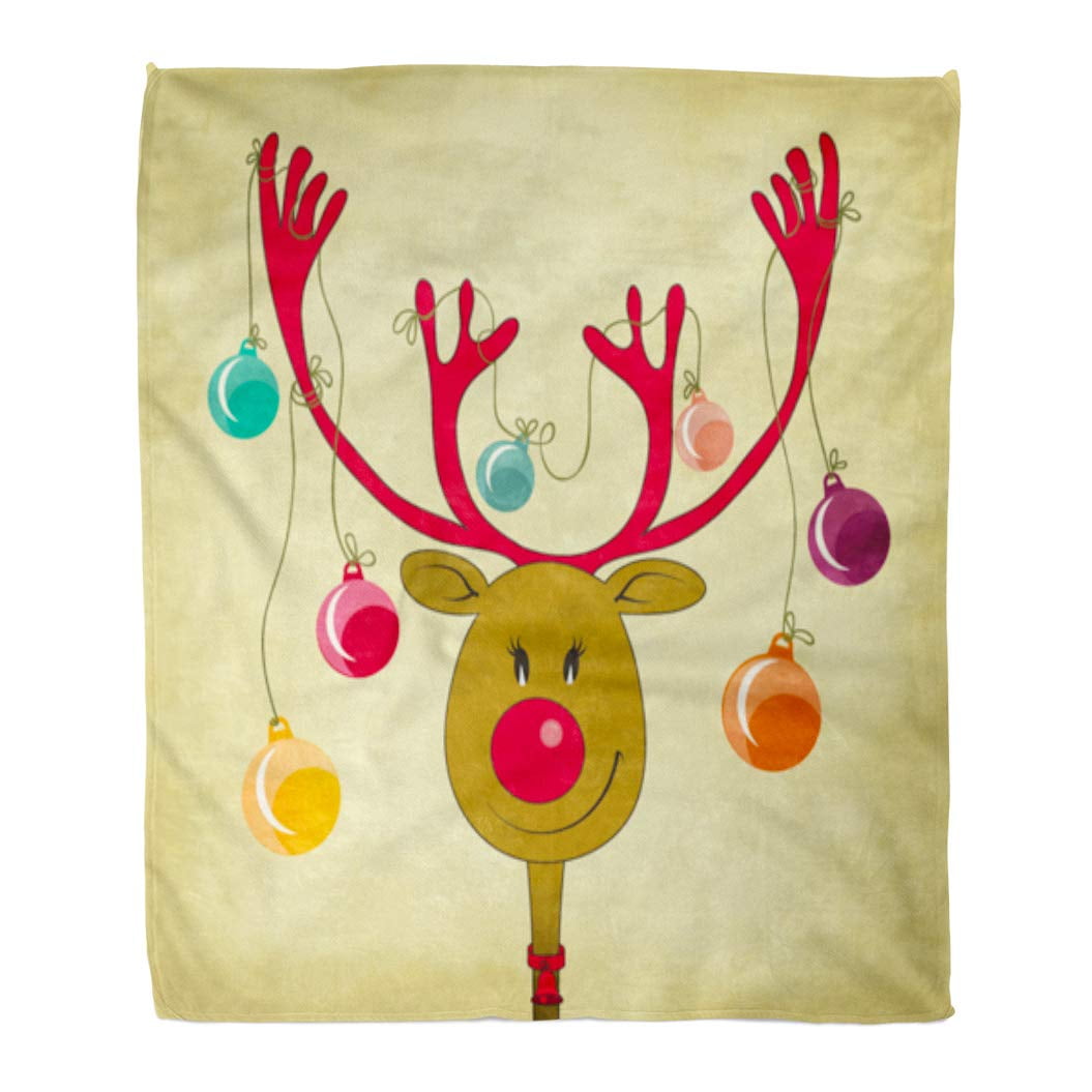 KDAGR Throw Blanket 50x60 Inches Rudolph The Red Nose Reindeer ...