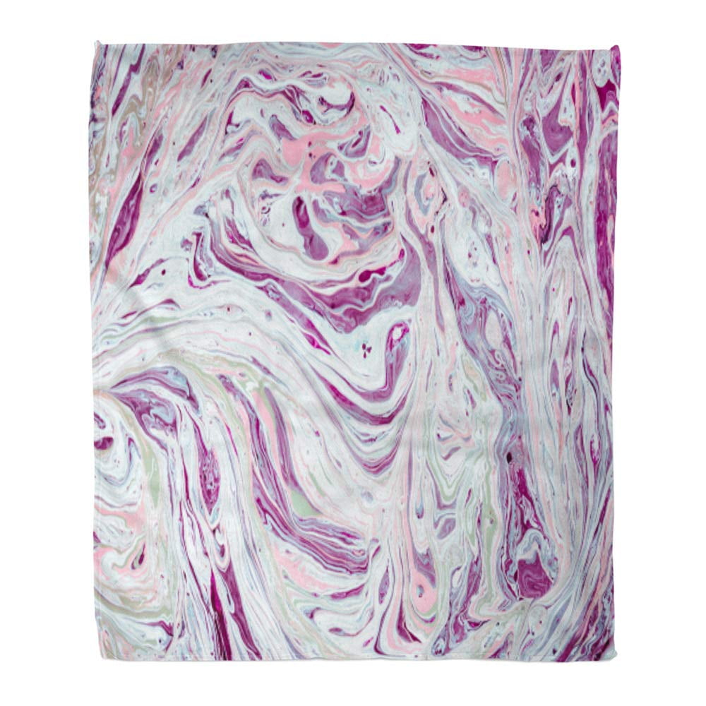 KDAGR Throw Blanket Warm Cozy Print Flannel Abstract Color Oil Paint on ...