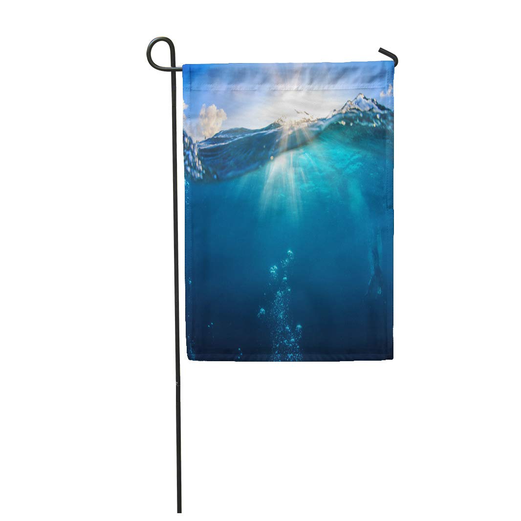 KDAGR Underwater Scenery Deep Blue Water of The Ocean Air Bubbles ...