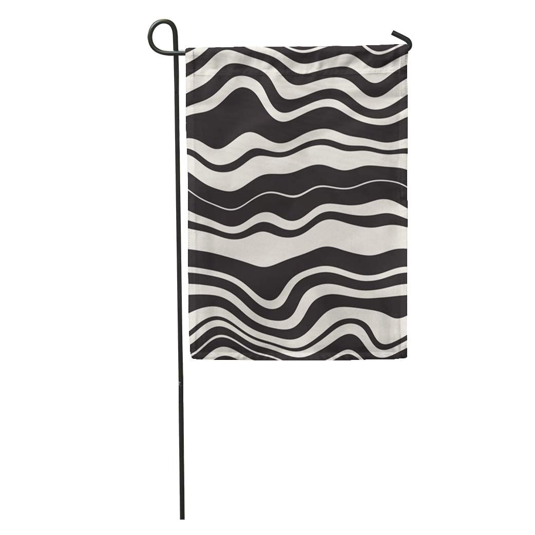 KDAGR Zebra Black and White Wavy Parallel Distorted Lines Pattern ...