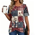 KDDYLITQ 250 Year Anniversary Shirt Short Sleeve Tunic Memorial Day Top ...