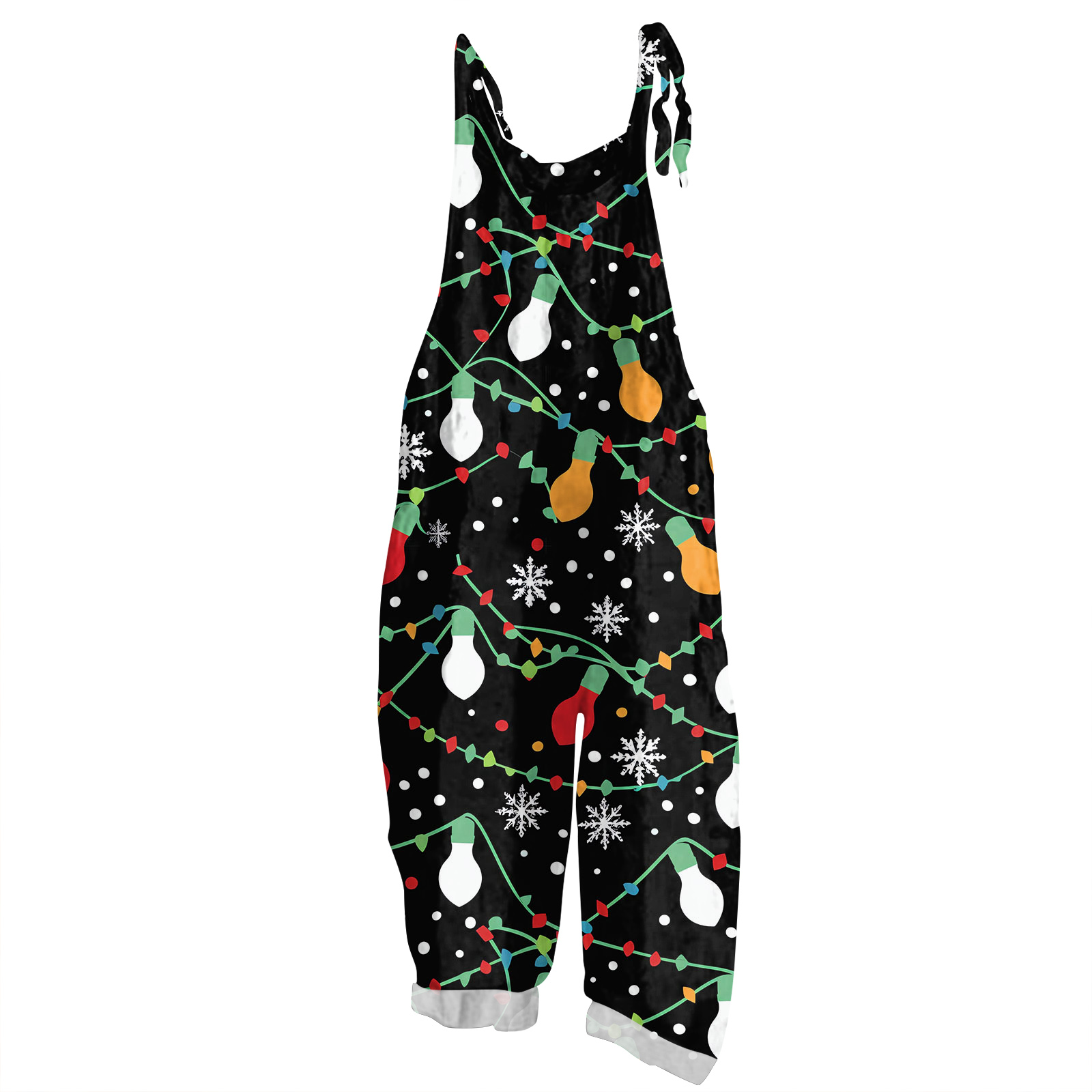 KDDYLITQ Christmas Jumpsuits for Women Wide Leg Plus Size Romper ...