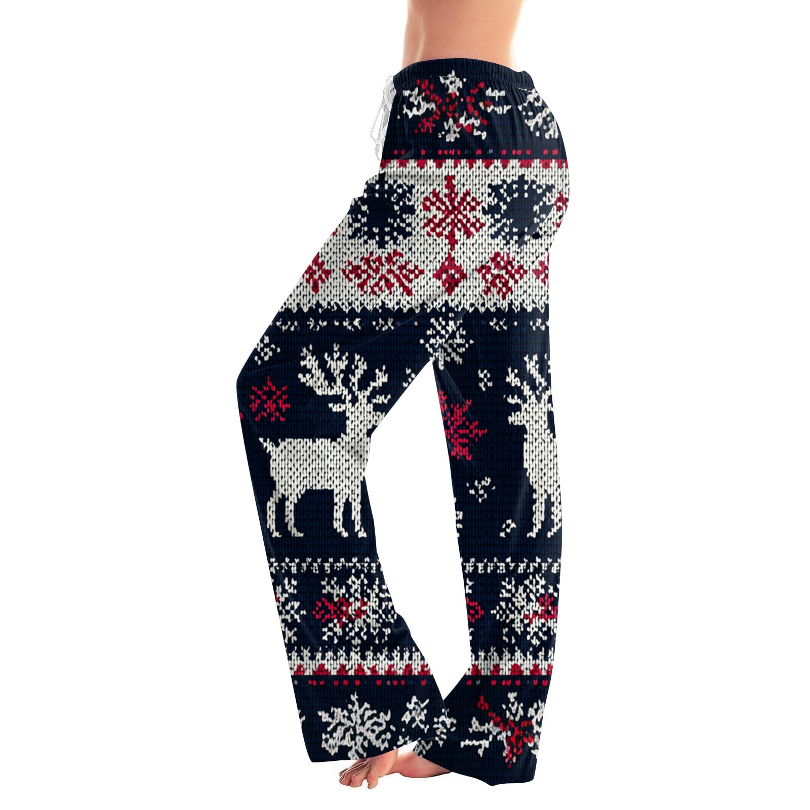 KDDYLITQ Christmas Pajama Pants for Women Elastic Waist Graphic ...