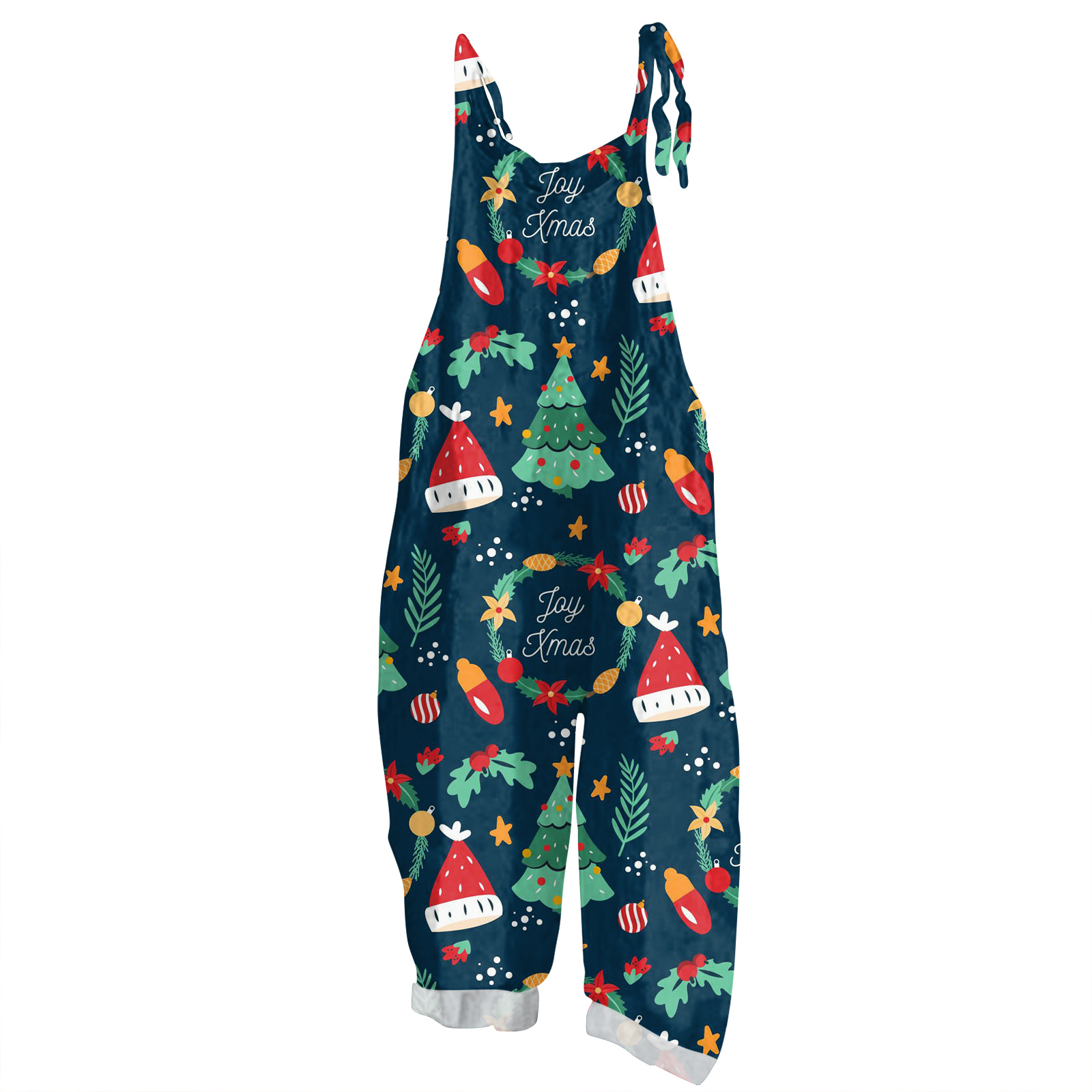 KDDYLITQ Christmas Romper for Women Wide Leg Graphic Oversized Overalls ...