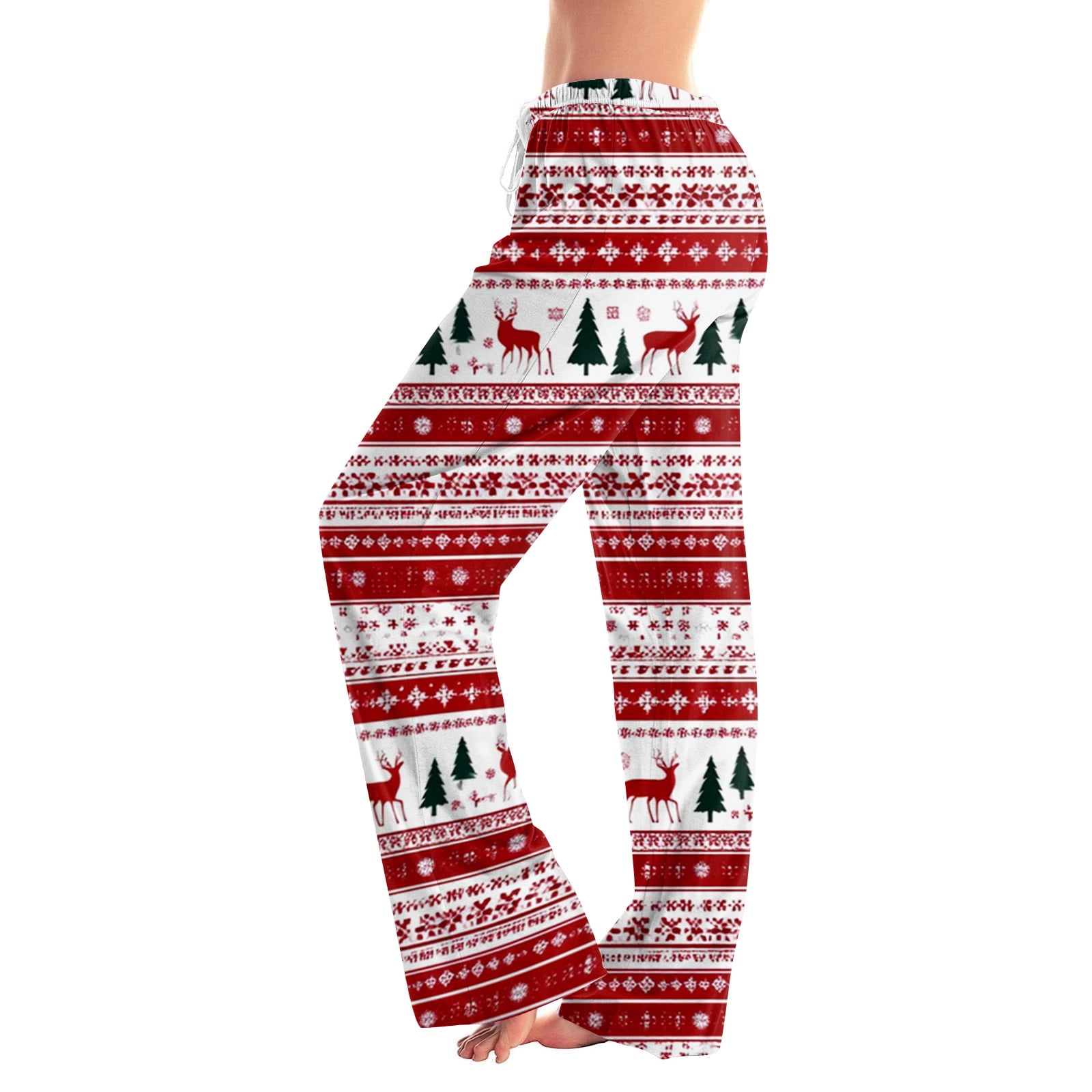KDDYLITQ Christmas Sleepwear for Women Length Long Snowflake Plus Size ...