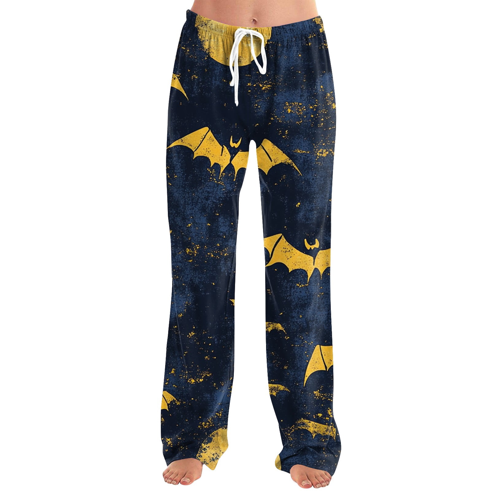KDDYLITQ Women Halloween Pajama Pants Spider Drawstring Sweat Trousers ...