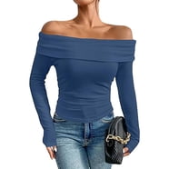 Time and Tru Women's Off The Shoulder Blouse, Sizes XS-XXXL - Walmart.com