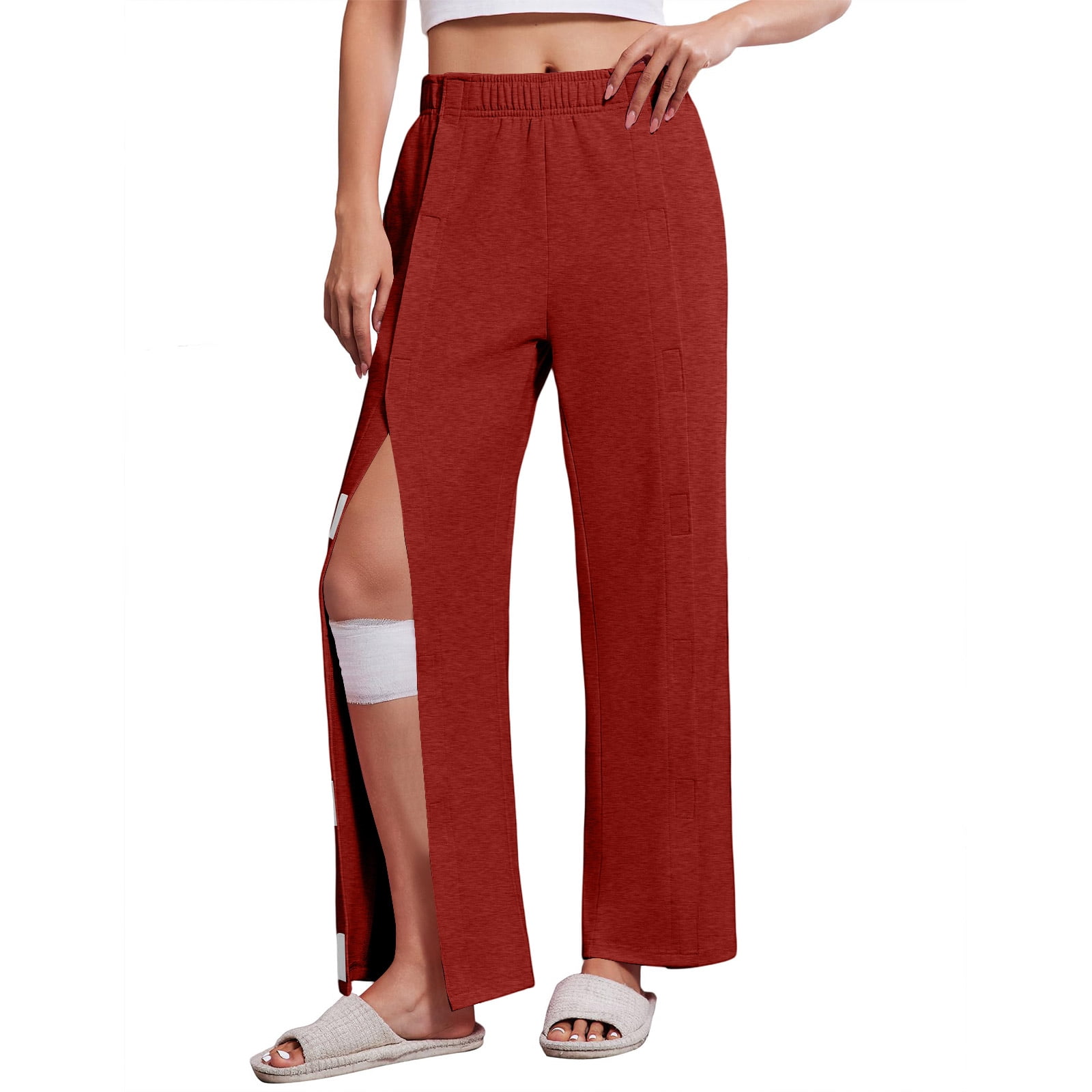 KDDYLITQ Womens Away Pants Easy Access Adaptive Hip Knee Leg Pants ...