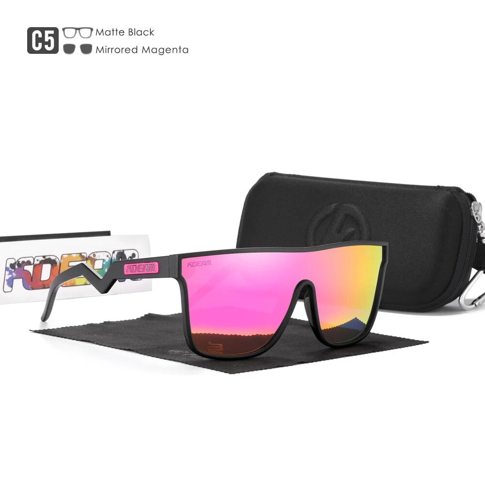 KDEAM One Piece Polarized Sunglasses Men's Oversized Wide Vision ...