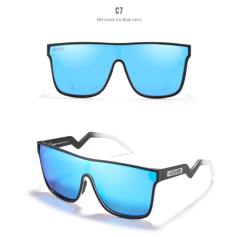 KDEAM One Piece Polarized Sunglasses Men's Oversized Wide Vision ...