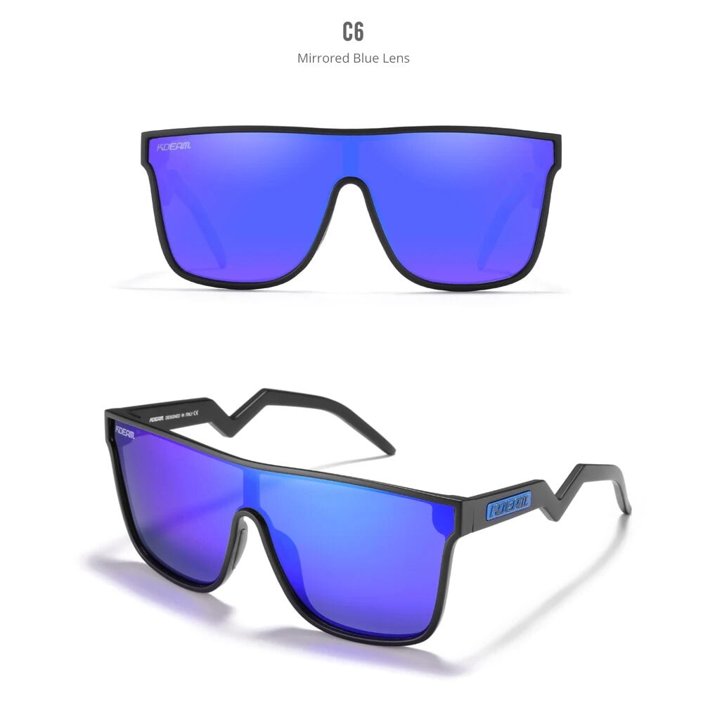 KDEAM One Piece Polarized Sunglasses Men's Oversized Wide Vision ...