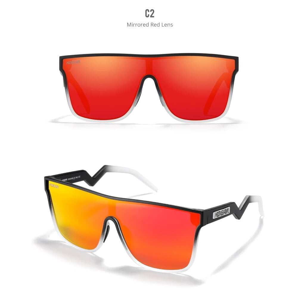 KDEAM One Piece Polarized Sunglasses Men's Oversized Wide Vision ...