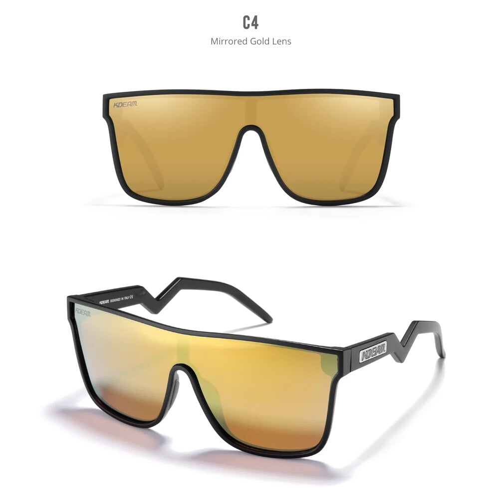 KDEAM One Piece Polarized Sunglasses Men's Oversized Wide Vision ...