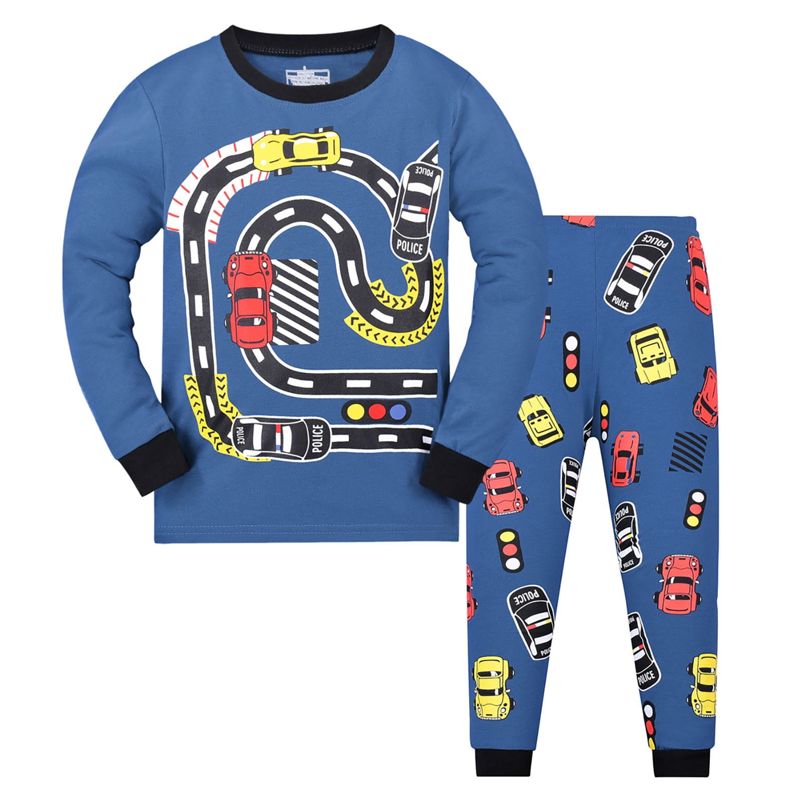 KDFJPTH Baby Kids Girls Boys Pajama Pants Set 2PCS Long Sleeve Cartoon ...