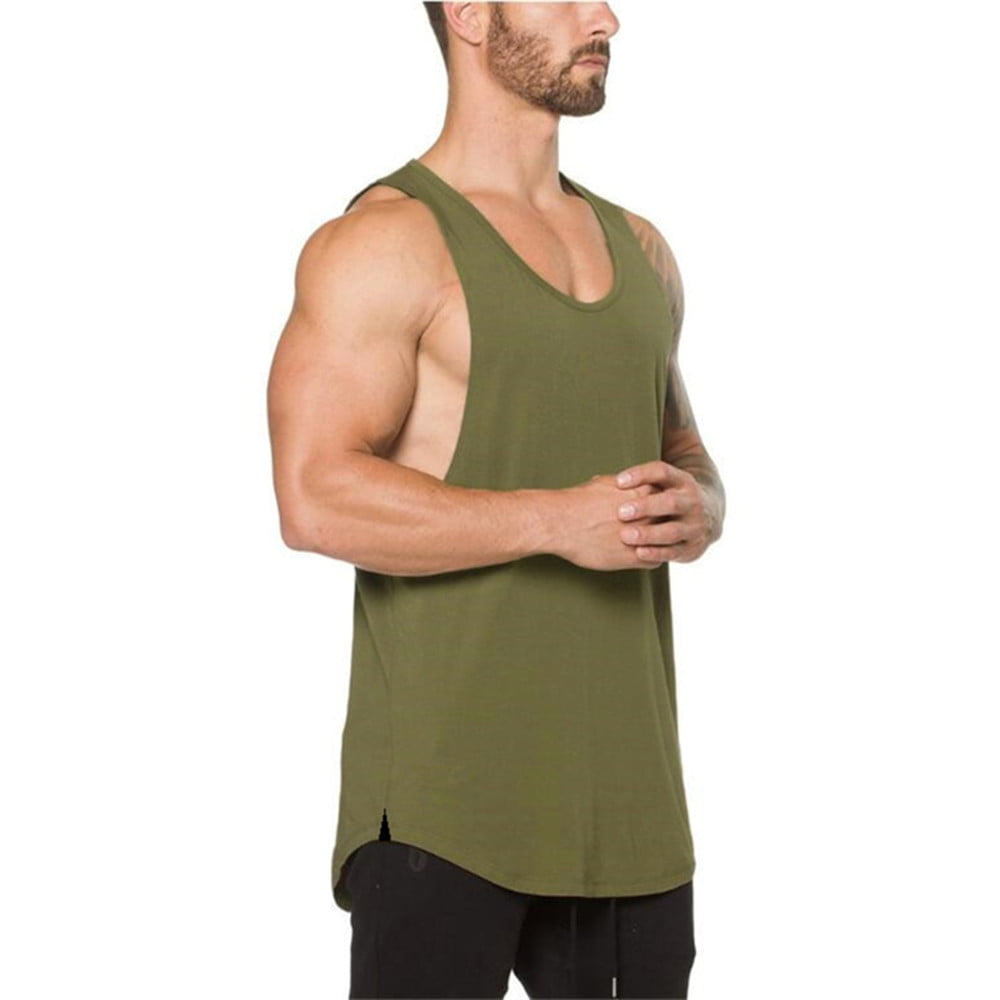 KDFJPTH Big And Tall Shirt for Men Muscle Tank T shirt Singlet Vest ...
