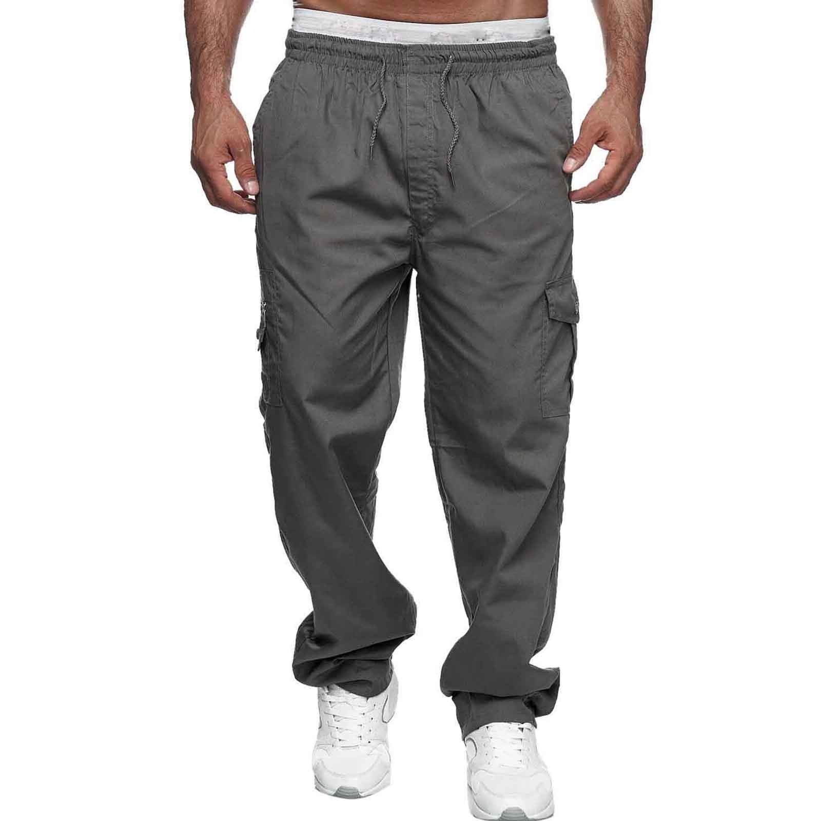 Men's Stretch Zip Cargo Pant Cargo Pant Solid Grey Xxl - Walmart.com