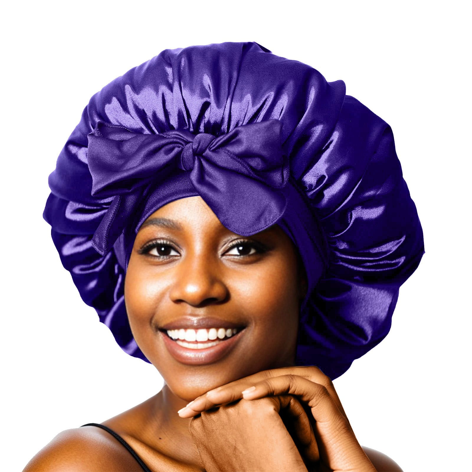 KDFJPTH Silk Bonnet For Sleeping Satin Bonnet Hair Bonnet Adjustable ...