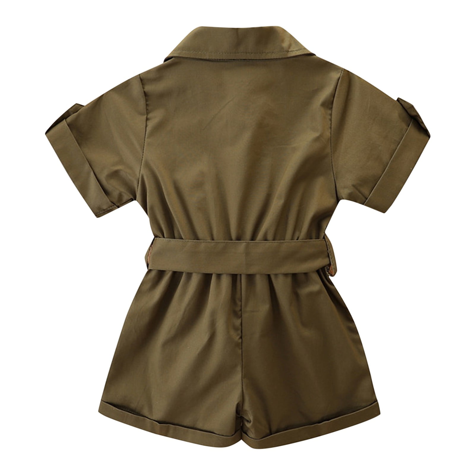 KDFJPTH Summer Girl Short Sleeve Stylish Cargo Jumpsuit Baby Stuff for ...