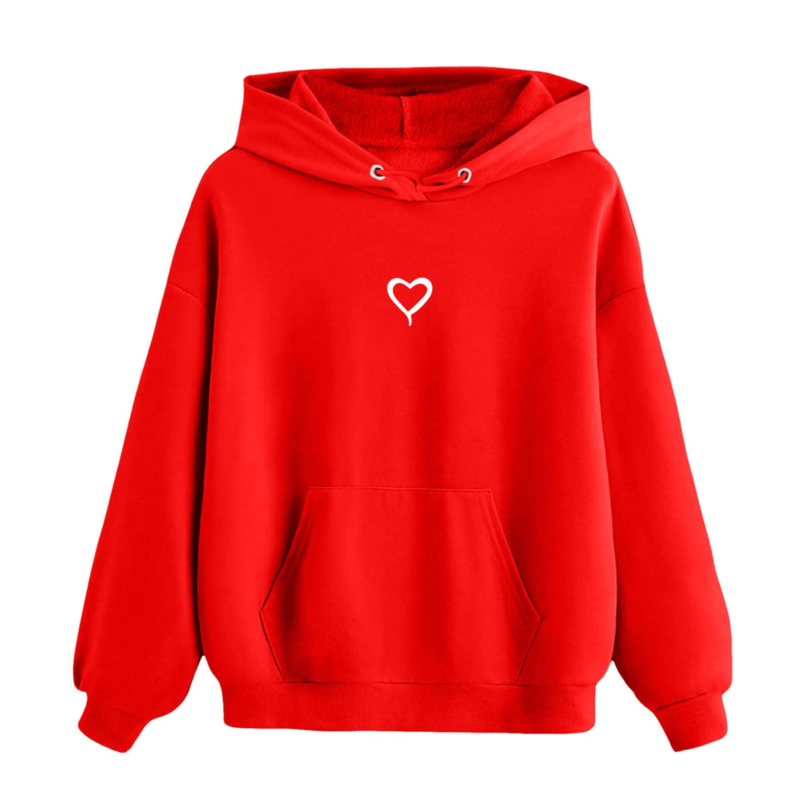KDFJPTH Sweatshirts for Teen Girls Trendy Heart Graphic Print Long ...