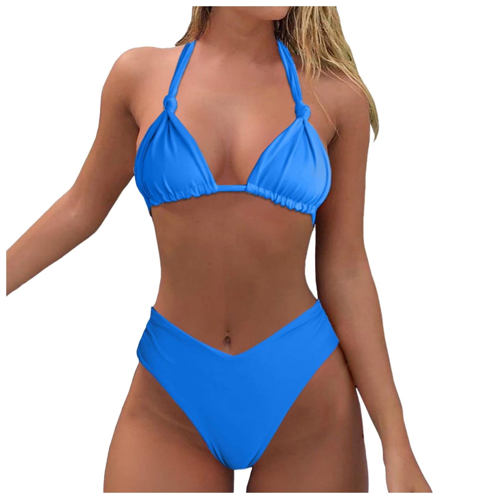 Kdfjpth Swimsuit For Women 2024 Tummy Control Sexy Bikini Push Up