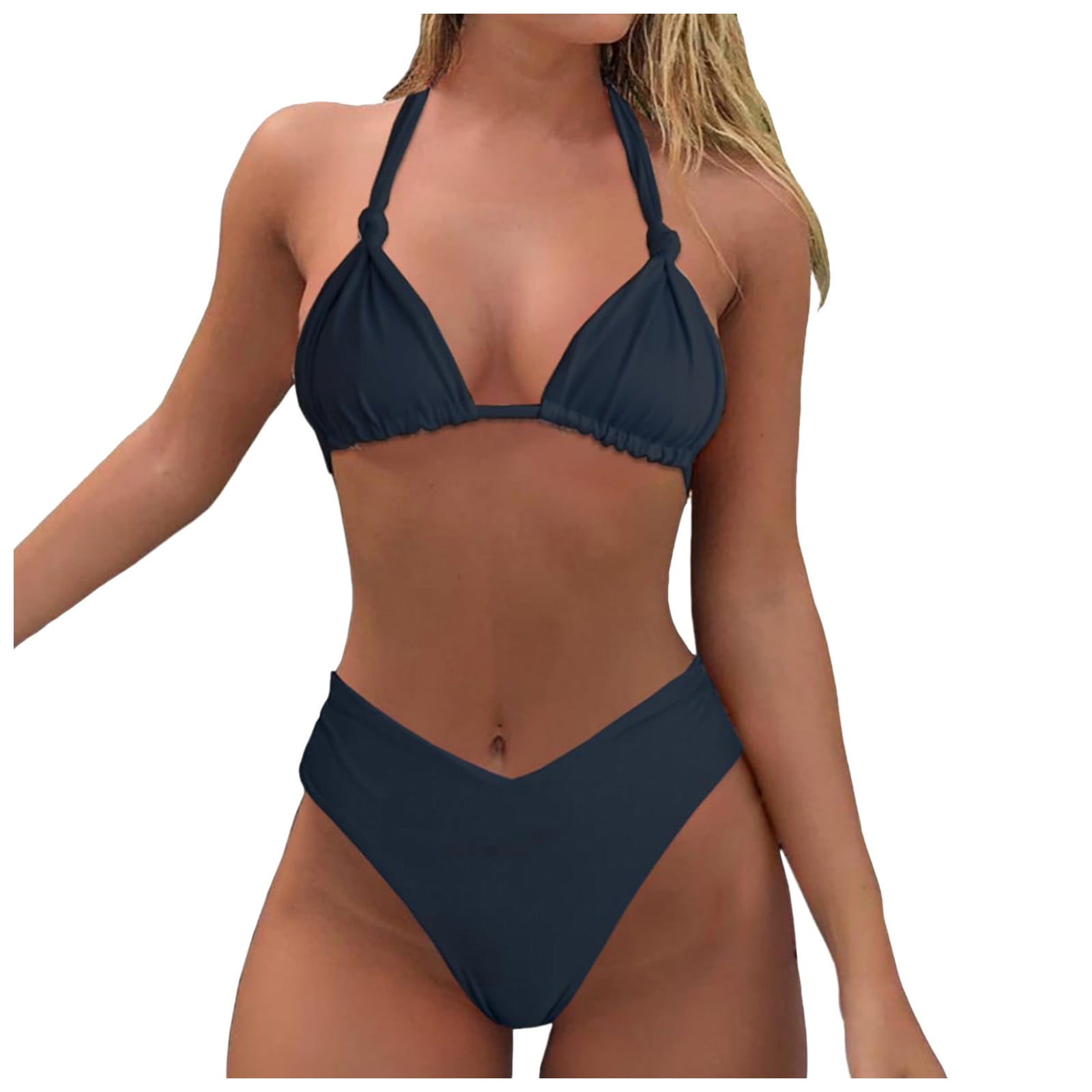 Kdfjpth Swimsuit For Women 2024 Tummy Control Sexy Bikini Push Up