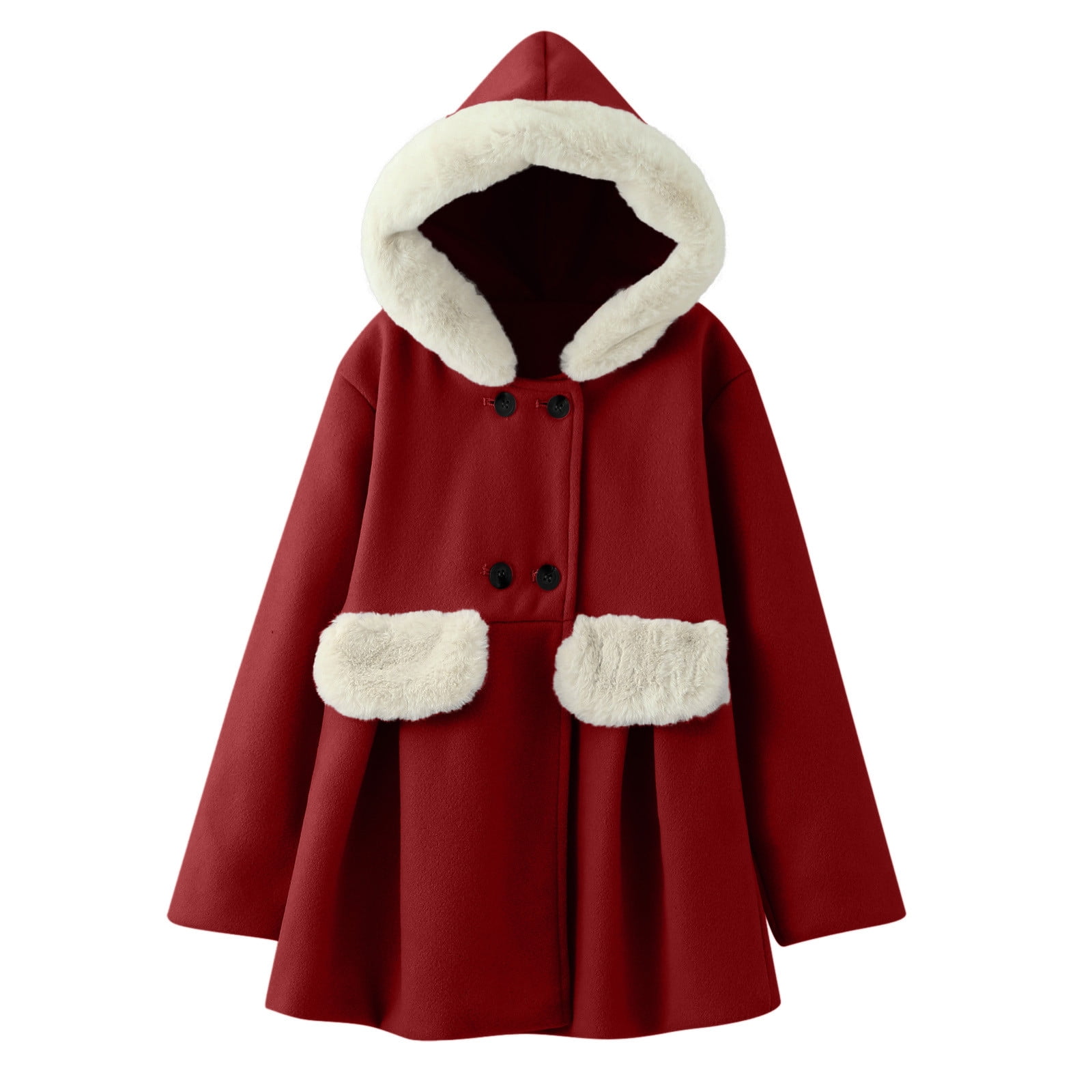KDFJPTH Toddler Girls Winter Windproof Coat Jacket Kids Warm Hooded ...