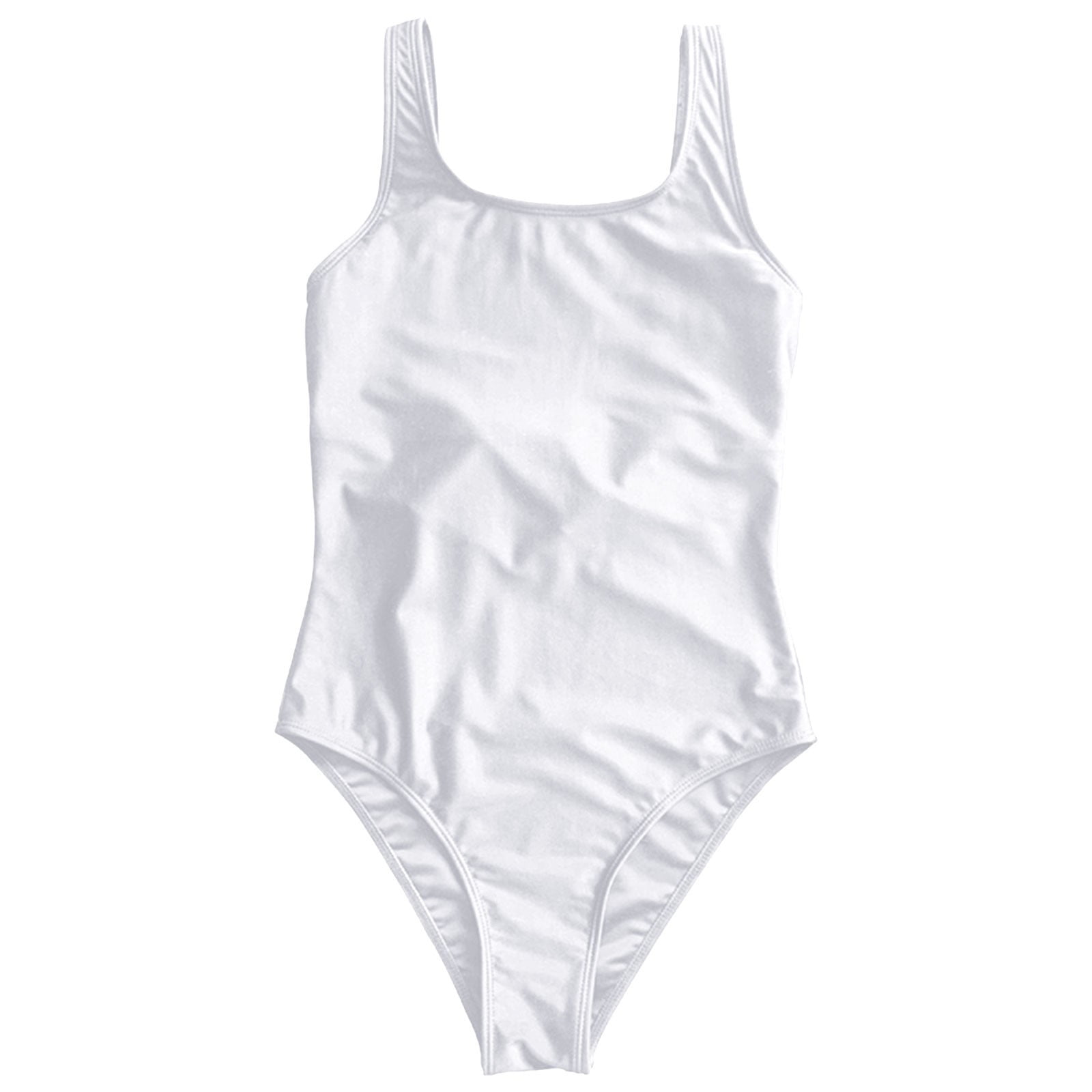 KDFJPTH Women's One-Piece Swimwear White Bathing Suit Monokini M ...
