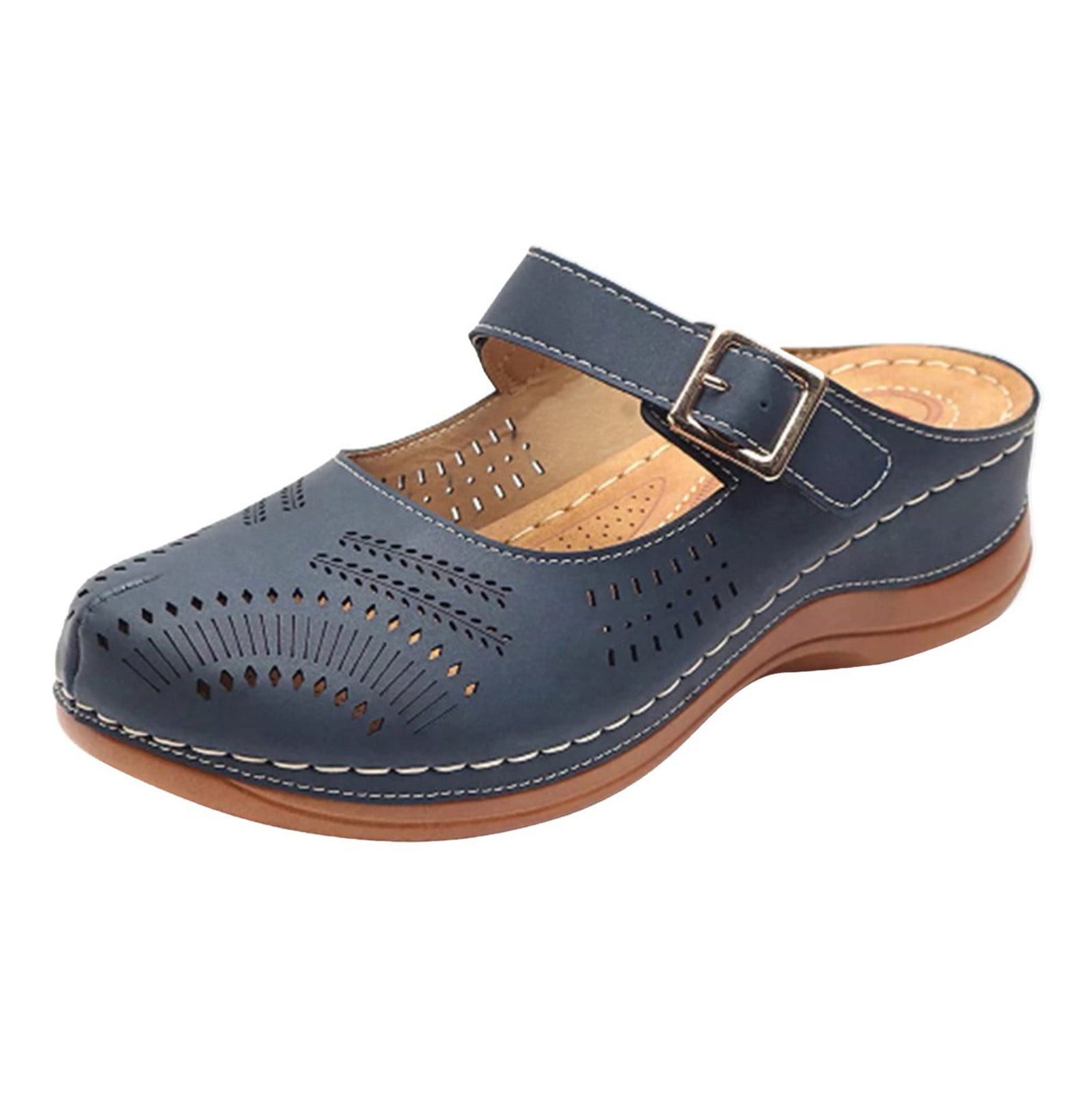 KDFJPTH Women's Retro Large Size Hollow Light Soft Sole Casual Shoes ...