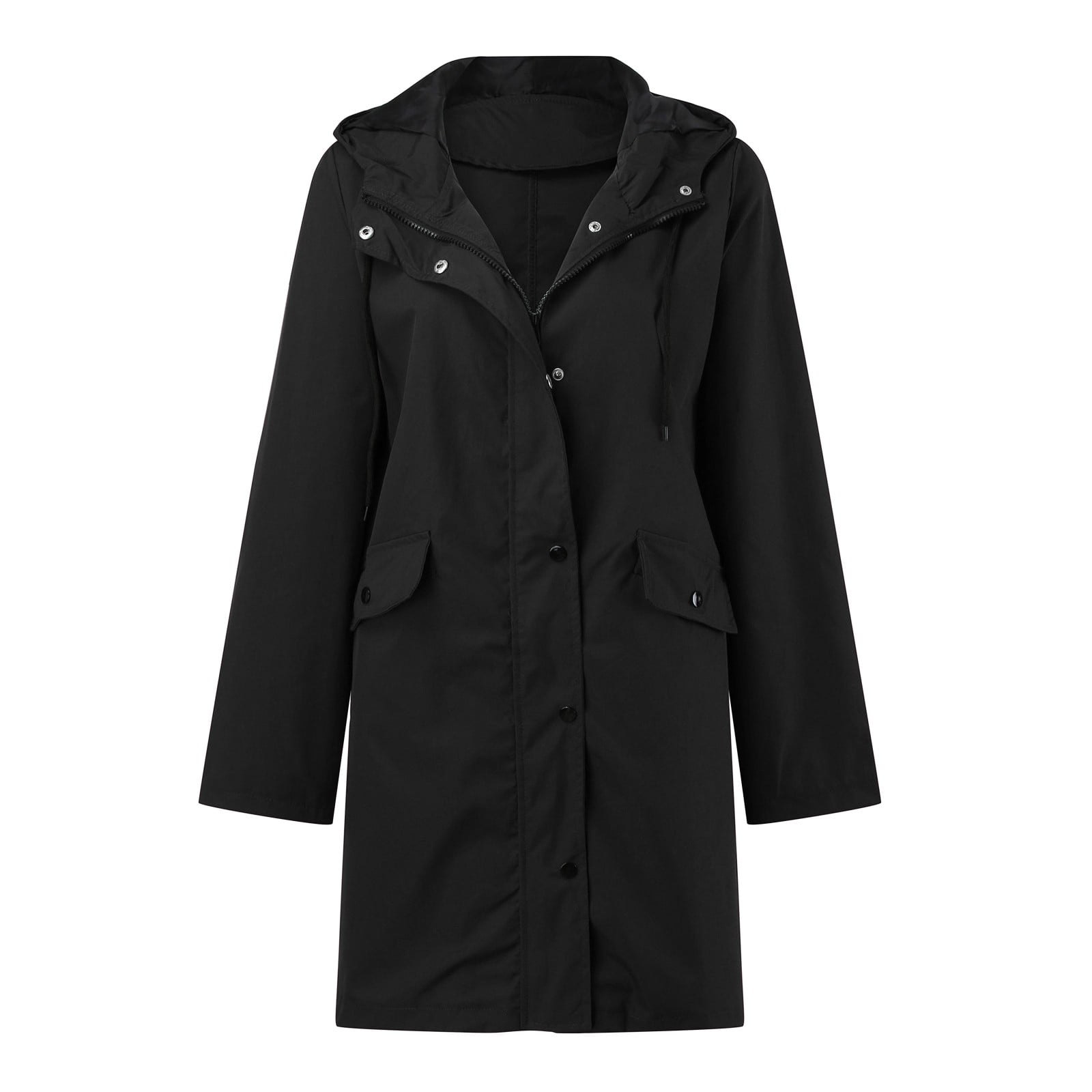 KDFJPTH Womens Hoodie Rain Watertight Coat Solid Jacket Workout Outdoor ...