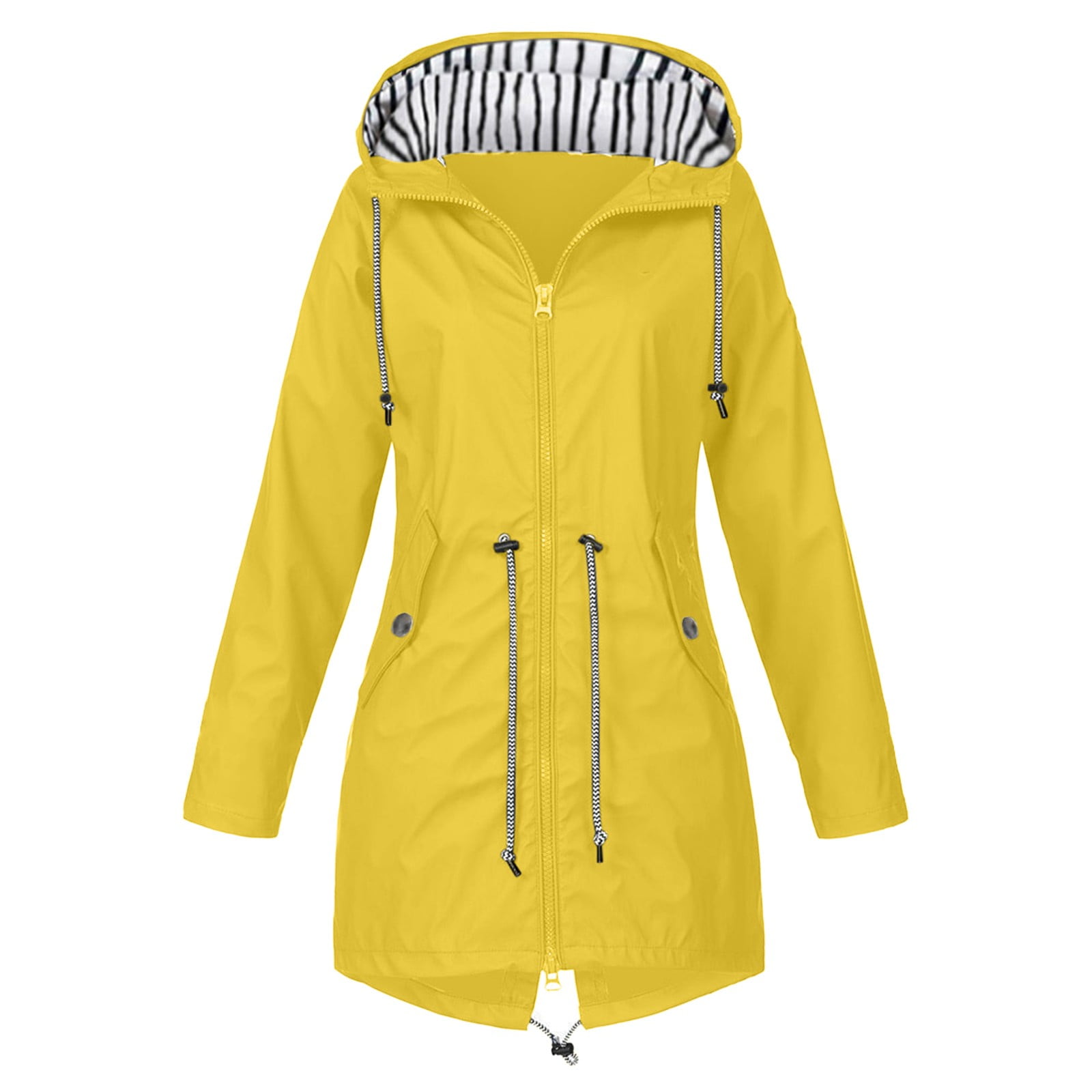 KDFJPTH Womens Rain Jacket With Hood Lightweight Long Sleeve ...