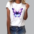 KDFJPTH Womens T Shirts Graphic Patterned Letter Print Round Neck Short ...