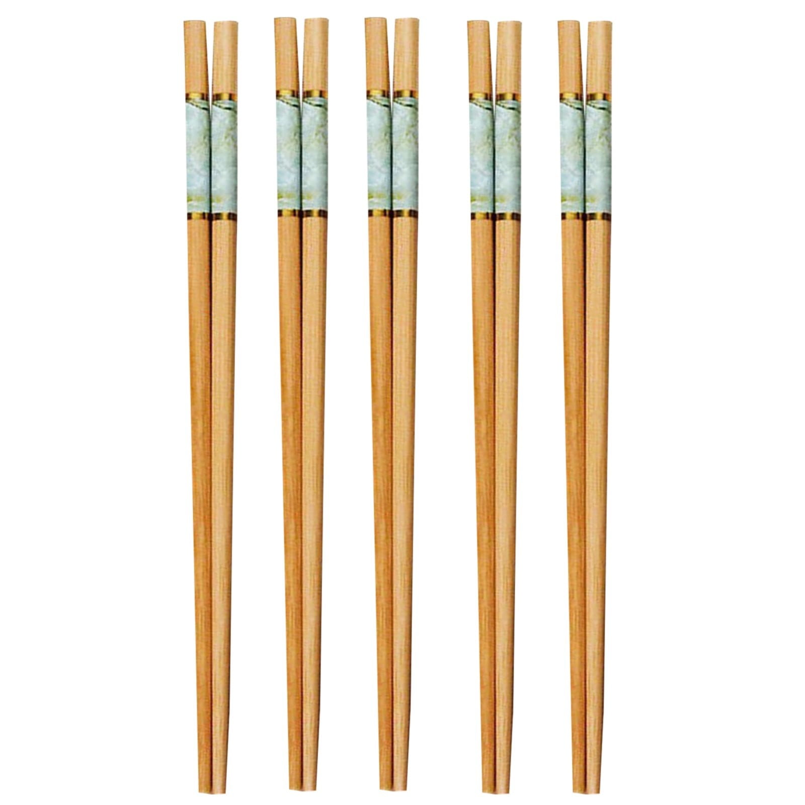KDFWDM 5 Pairs Bamboo Chopsticks Reusable Japanese Style Chopstick Sets ...