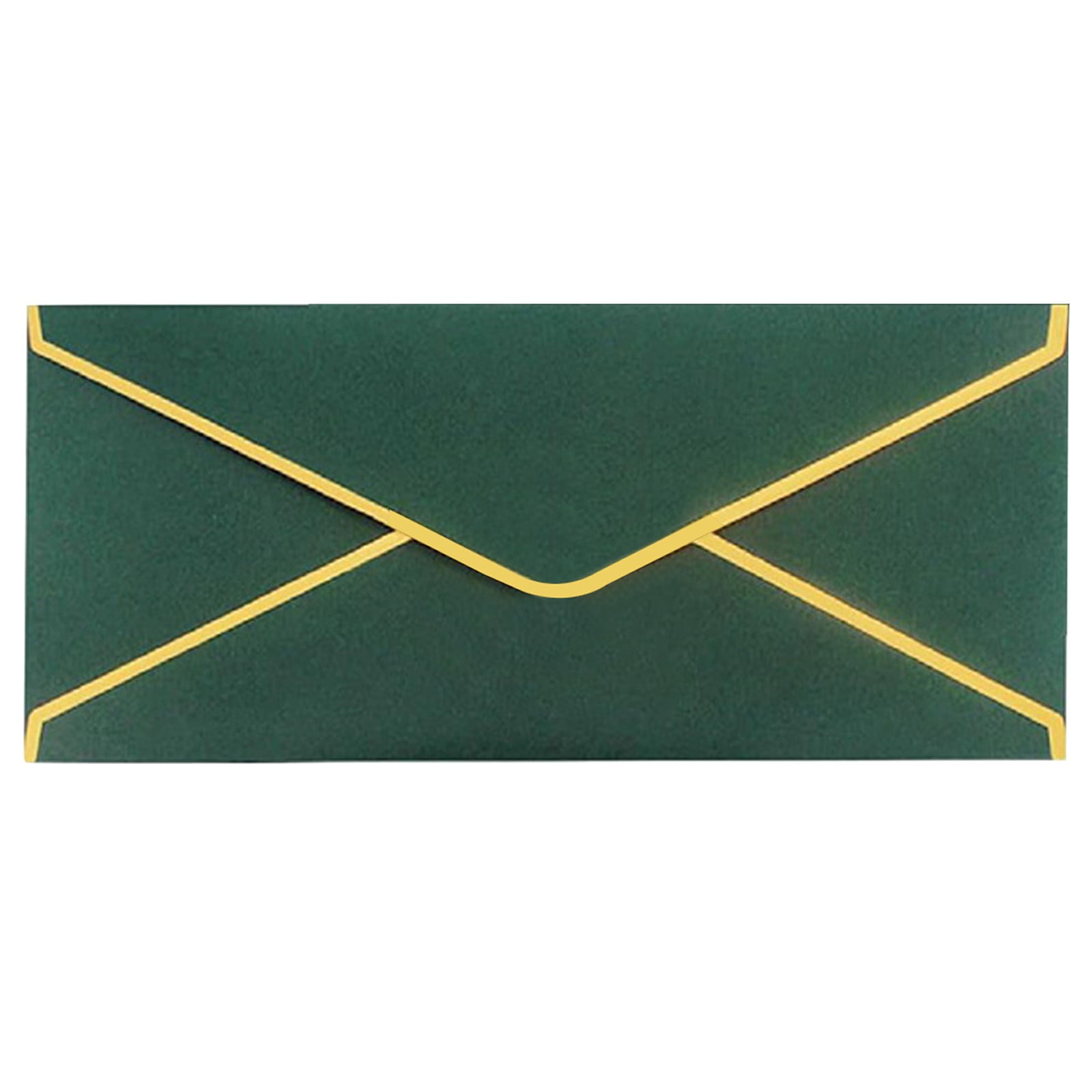 KDFWDM Premium Business Envelopes with V-Groove Gold Border Design, #10 ...