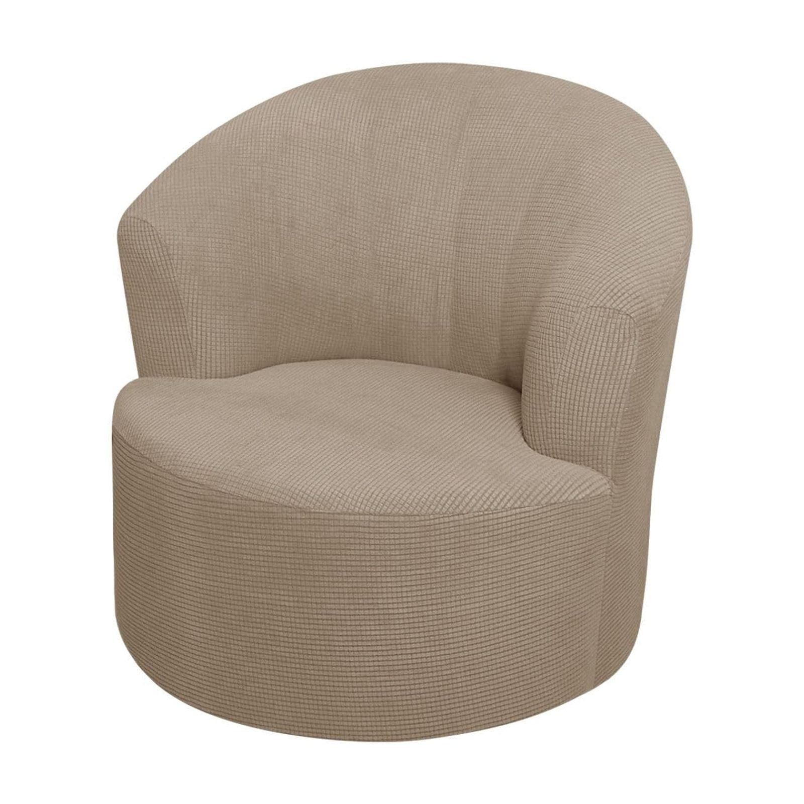 KDFWDM Round Club Swivel Barrel Chair Cover, Modern Accent Round Club ...