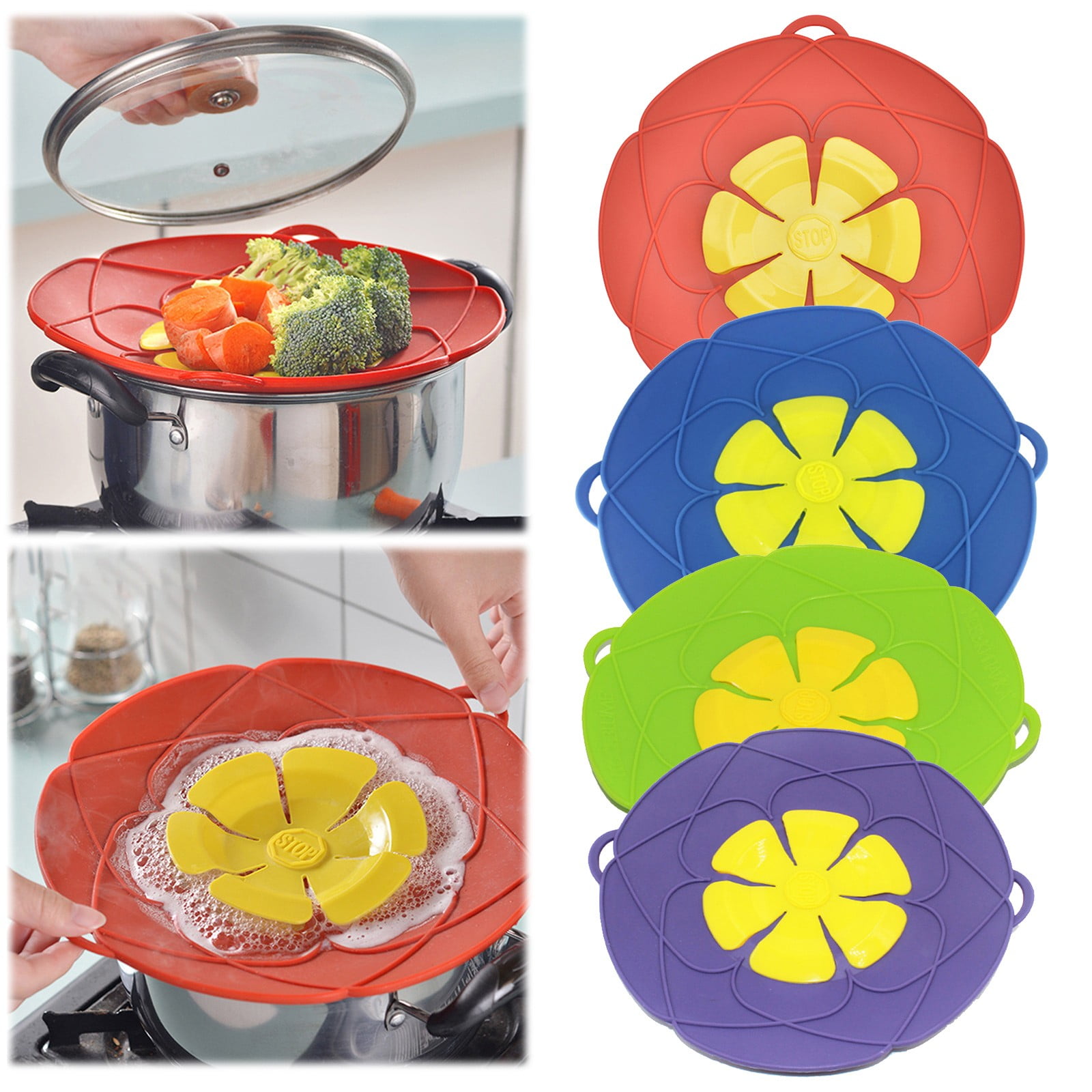 KDFWDM Spill Stopper Lid Cover And Spill Stopper, Silicone Spill ...