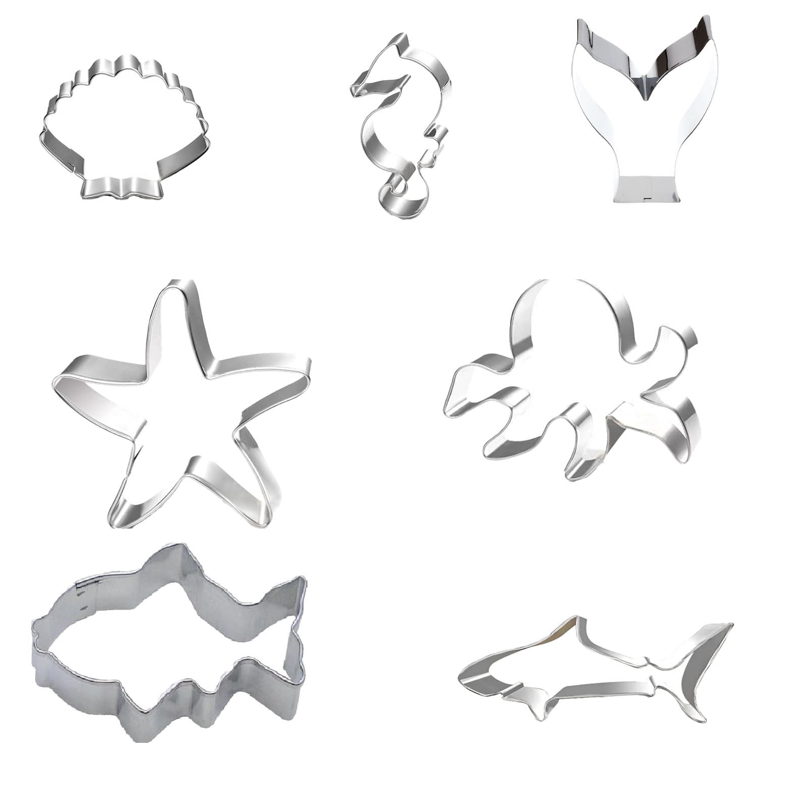 KDFWDM Stainless Steel Marine Species Shapes Baking Mold for Kids ...