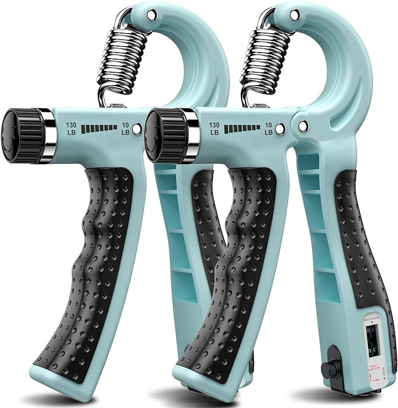 KDG Hand Grip Strengthener 2 Pack Adjustable Resistance 10-130 lbs ...